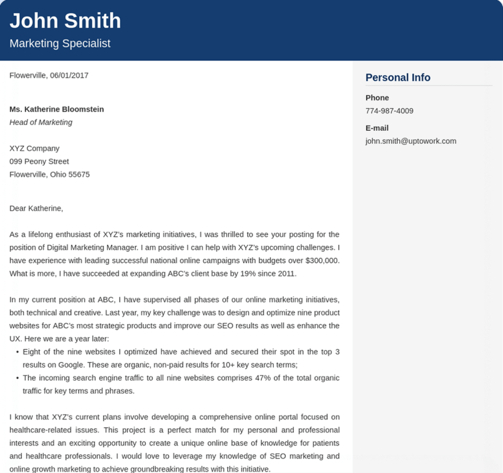 Cover Letter Generator Uk