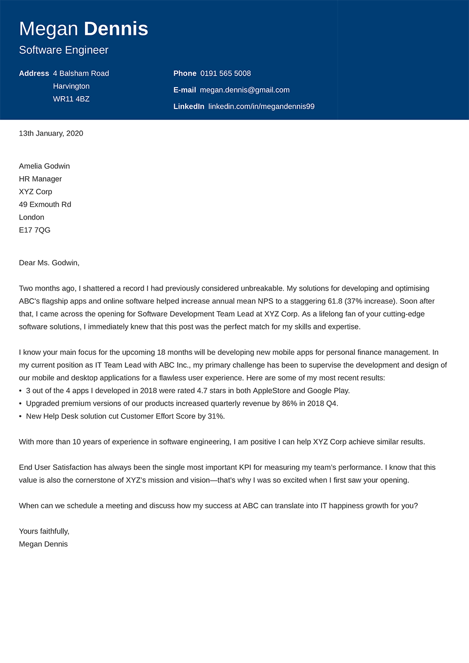 50 Cover Letter Examples For It Jobs Most Popular Gover