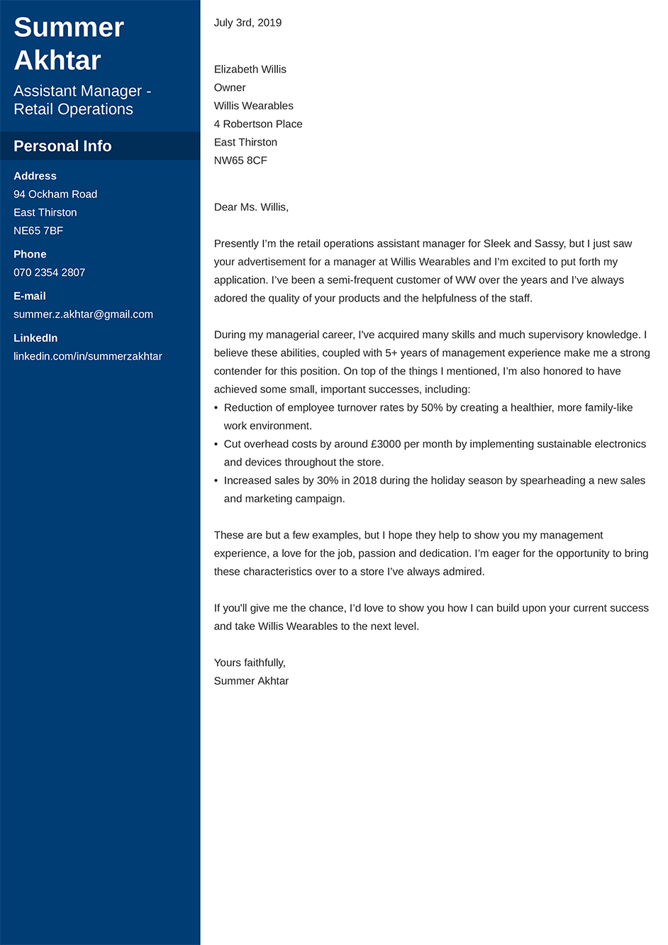 40 How To Type A Cover Letter Examples Most Popular Gover