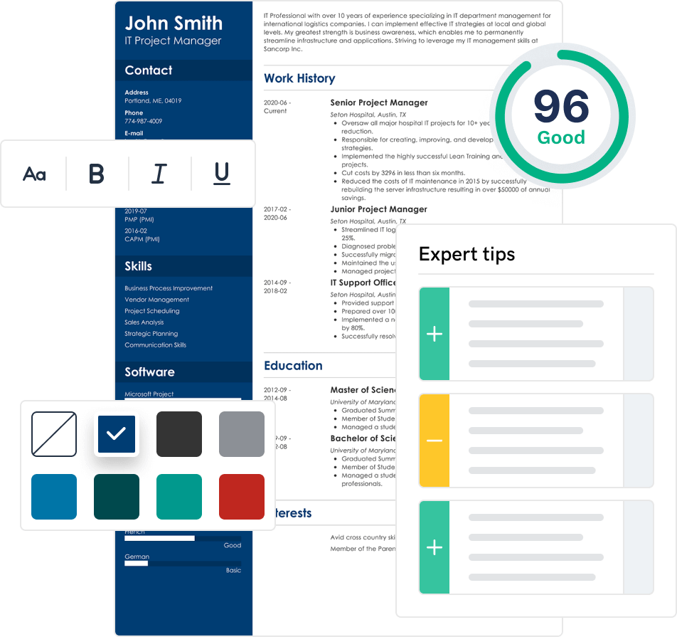 Free Professional Resume Examples for All Jobs