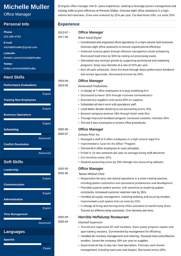 Free Professional Resume Examples for All Jobs