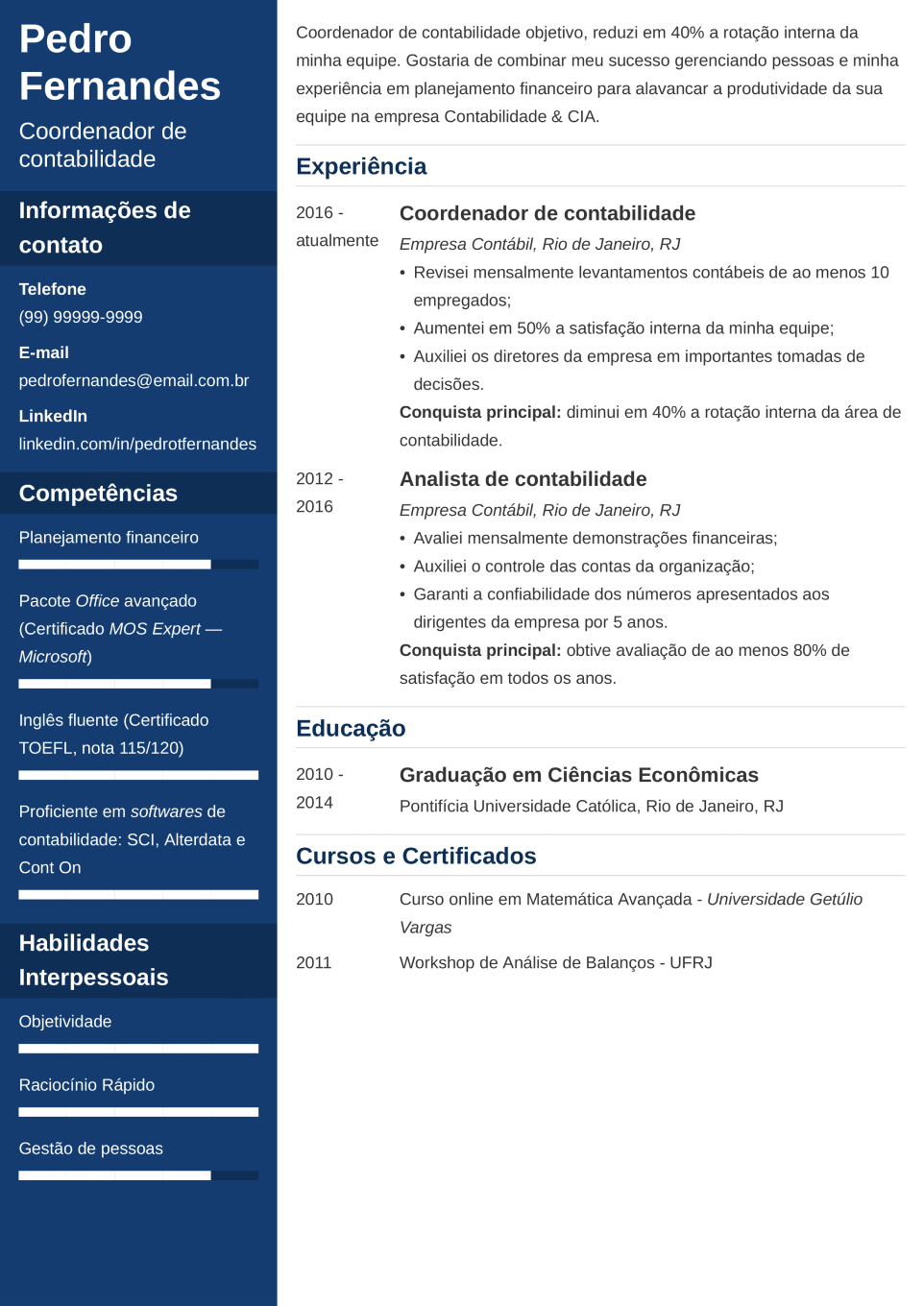 Modelo De Curriculum Template For U