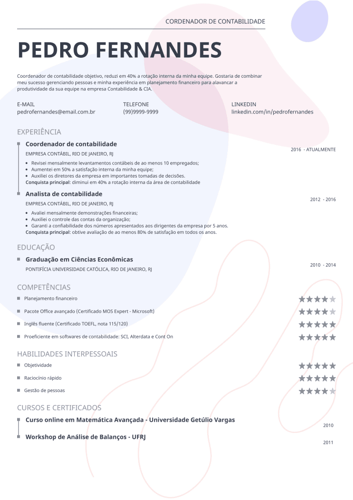 Modelo de currículo: templates de curriculum vitae prontos