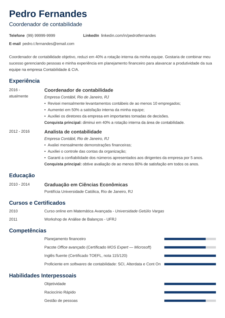 Modelo de currículo: templates de curriculum vitae prontos