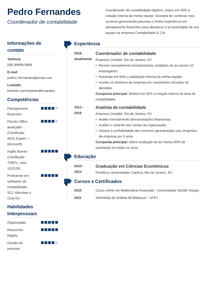 Modelo de currículo: templates de curriculum vitae prontos