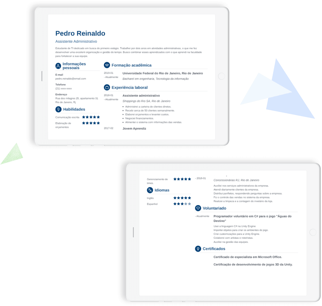 Modelo de currículo: templates de curriculum vitae prontos