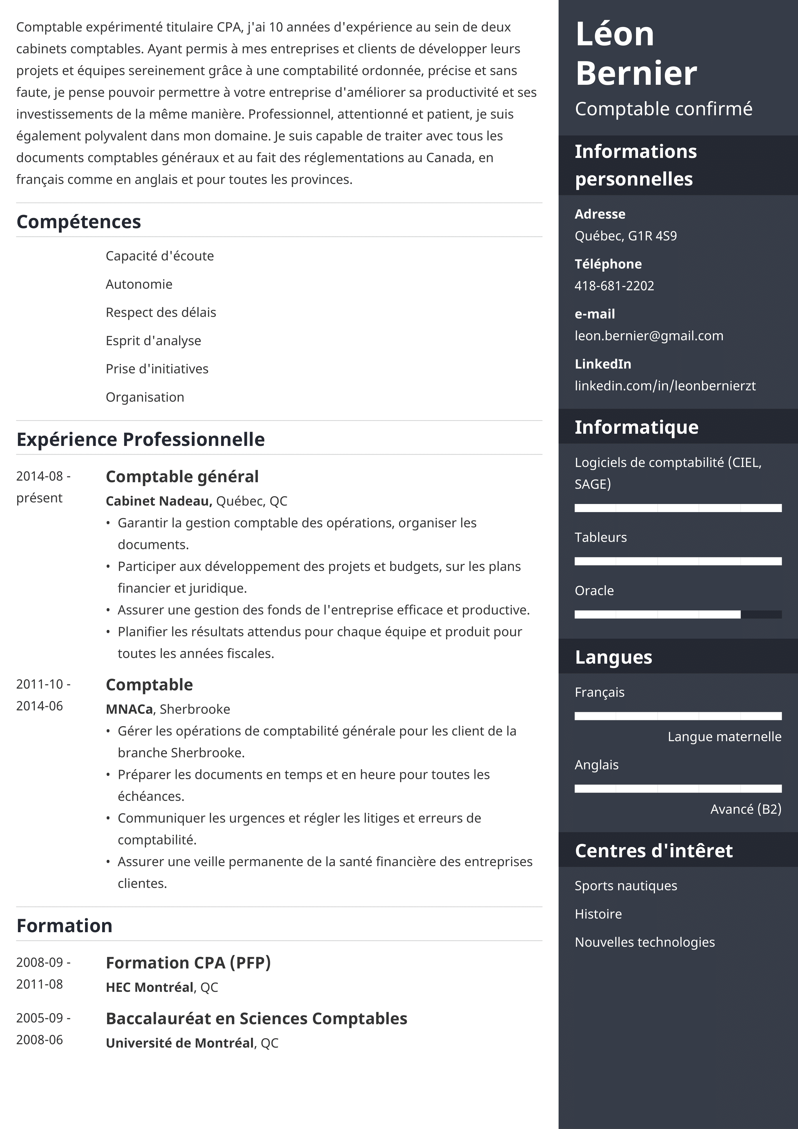 Modèle de CV : 28 exemples à télécharger (Québec 2026)