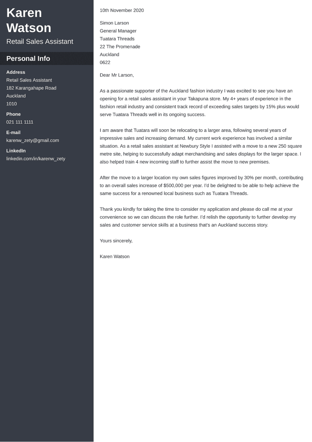 Cover Letter Layout Nz Glow Etc