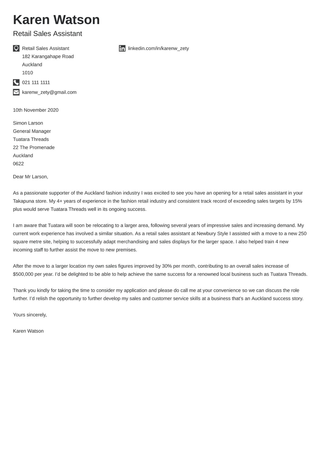 8 Cover Letter Template Examples Nz Simple Cover Letter