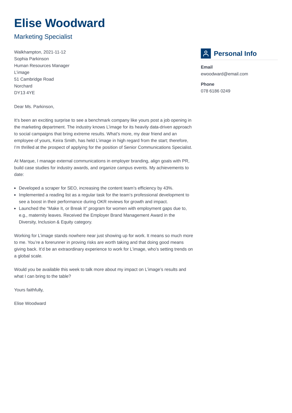 18 Professional Cover Letter Templates To Fill In Download