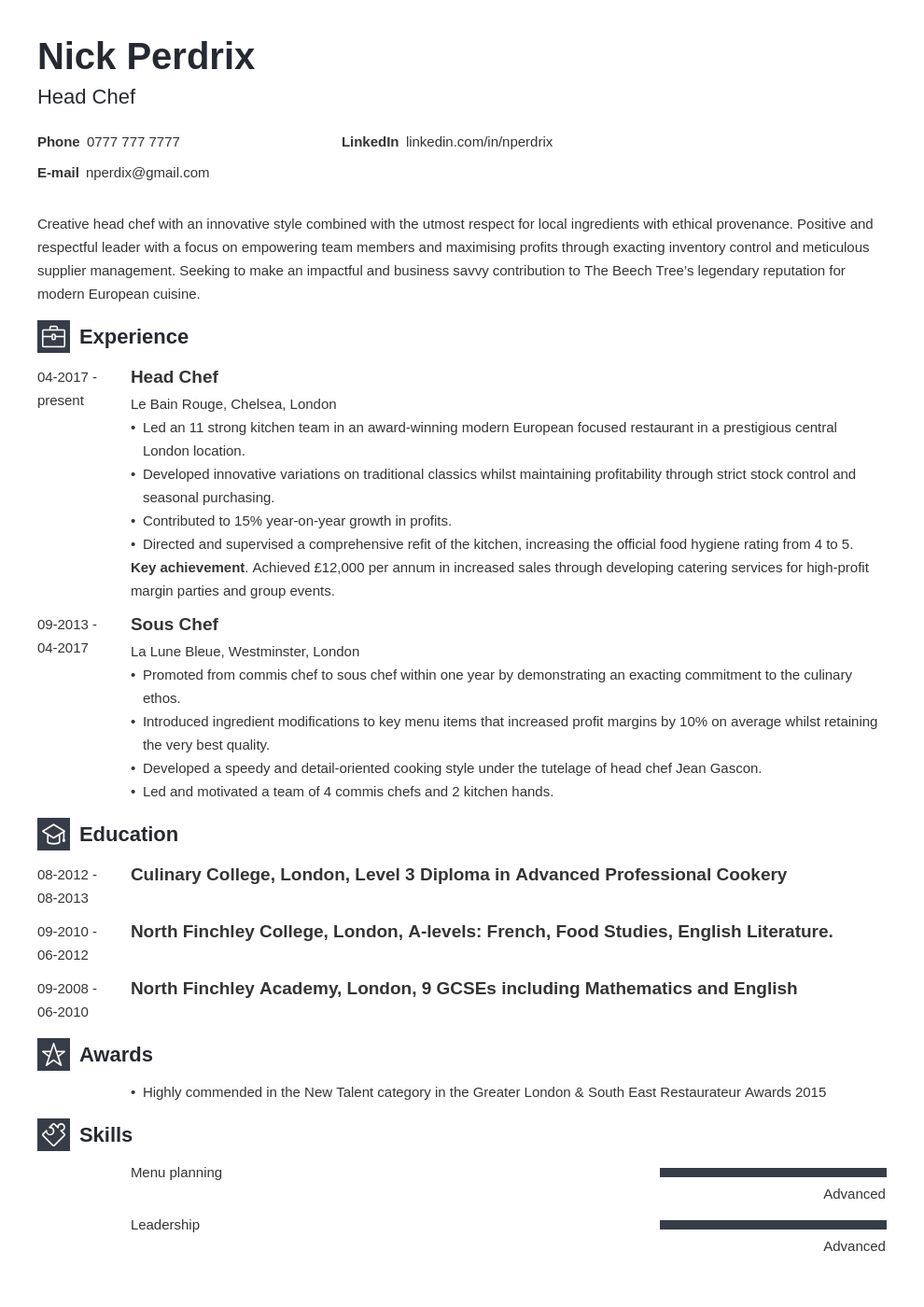 CV Builder Make A Professional CV For Free Online