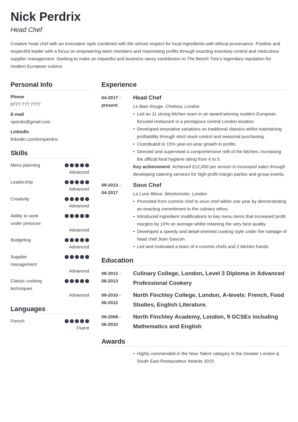 CV Builder Make A Professional CV For Free Online