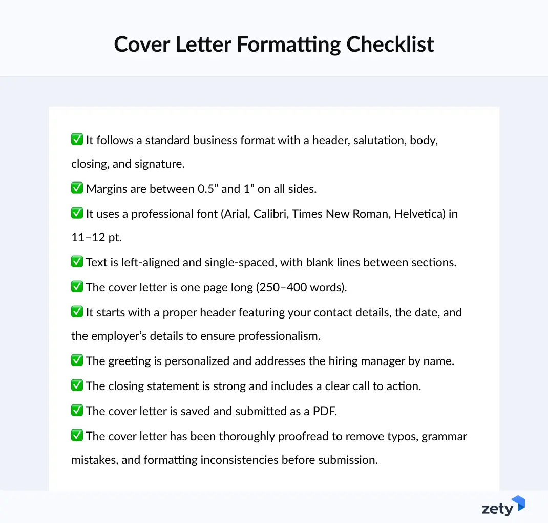 How to Format a Cover Letter: Examples & Templates 2025