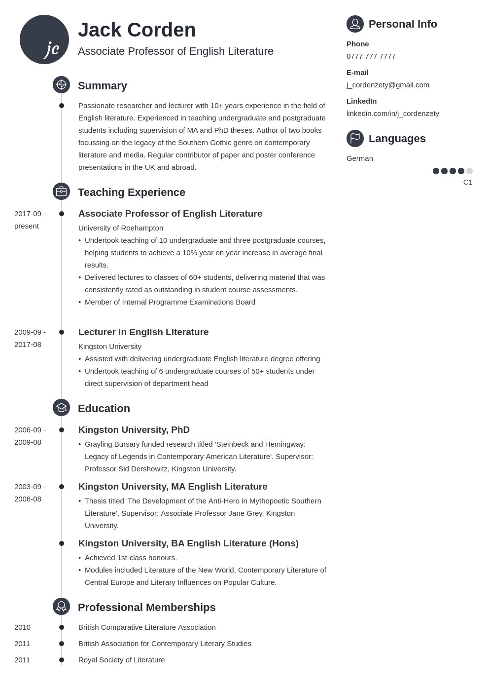 Academic Cv Template Format And Examples For 2023 Vrogue