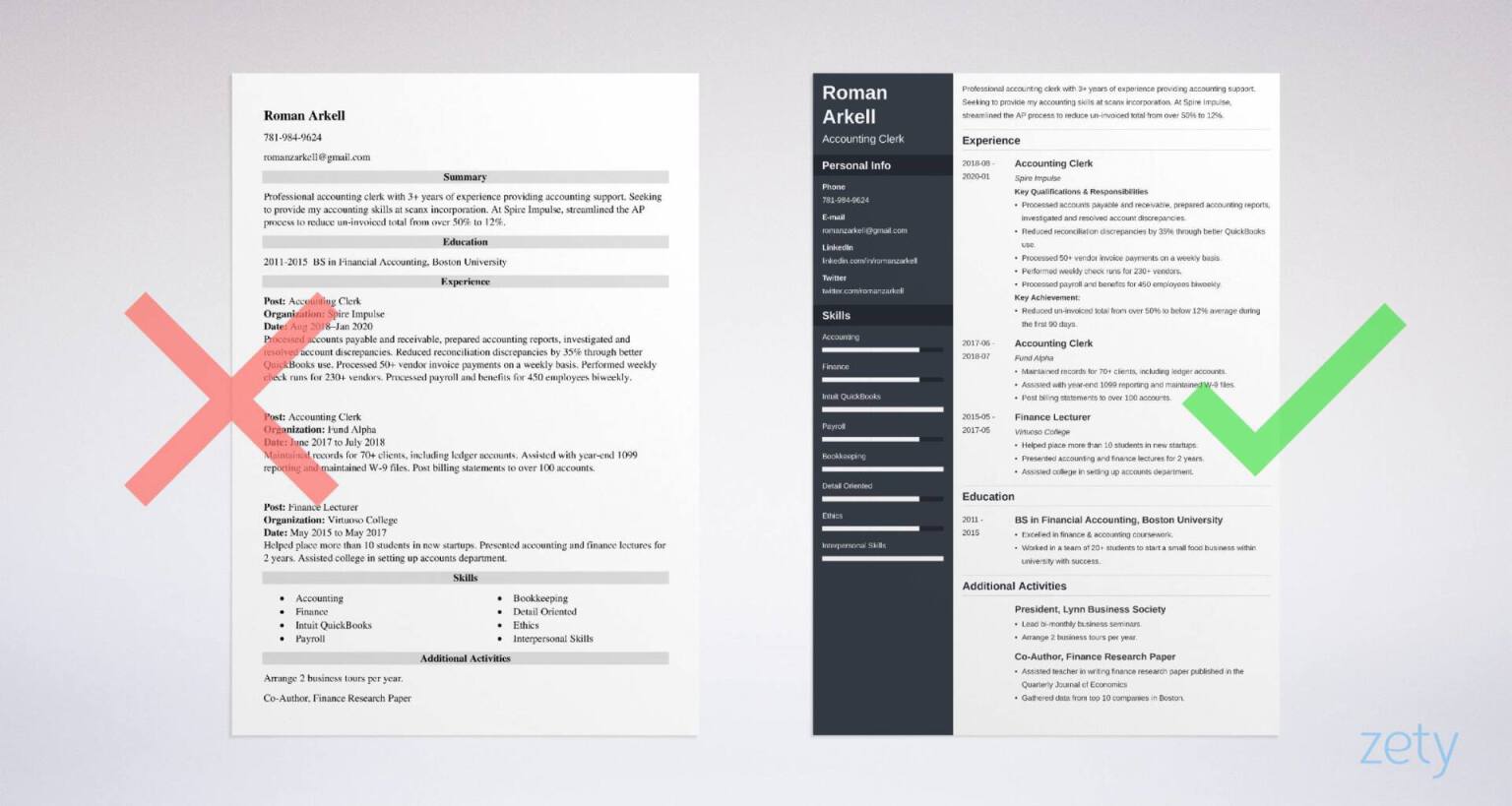 Accounting Clerk Resume Example Job Description Skills