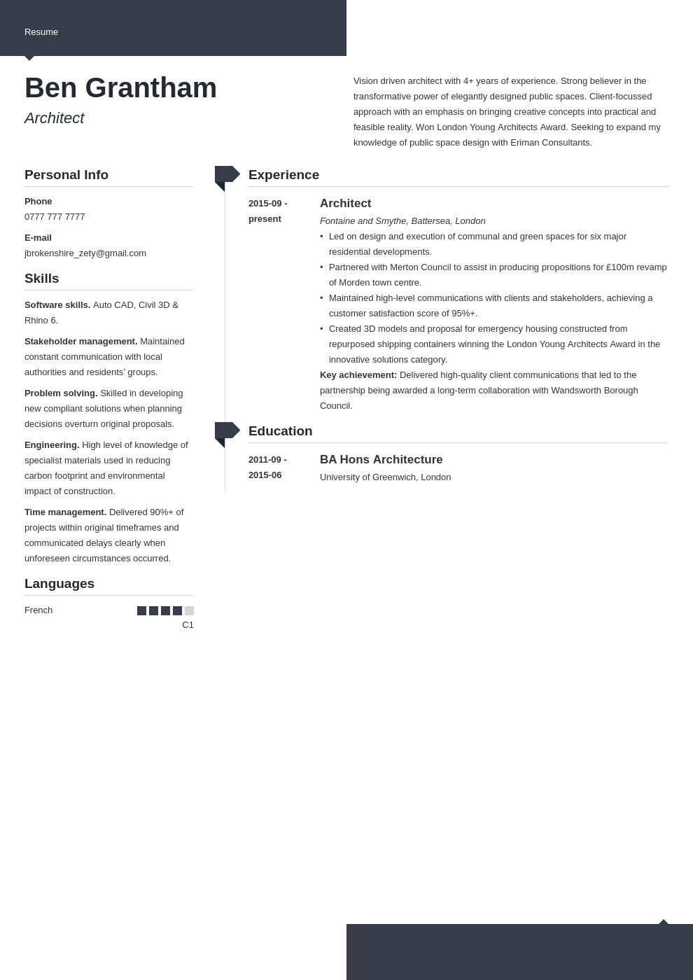 Architecture CV Template & Examples for 2026