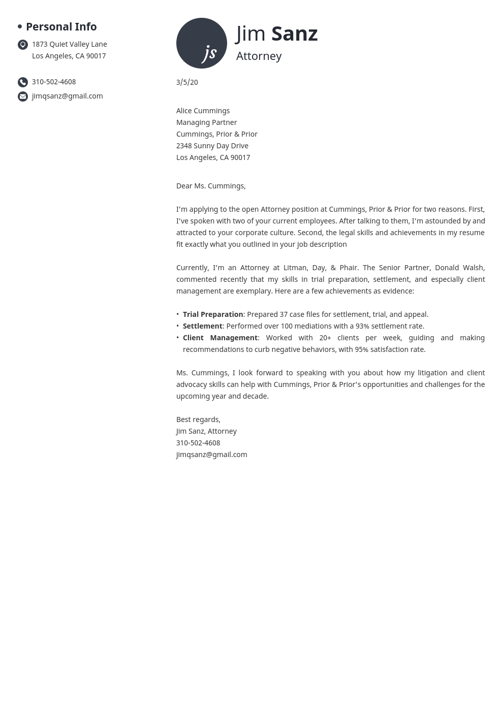 How To Write A Reference Letter For An Attorney