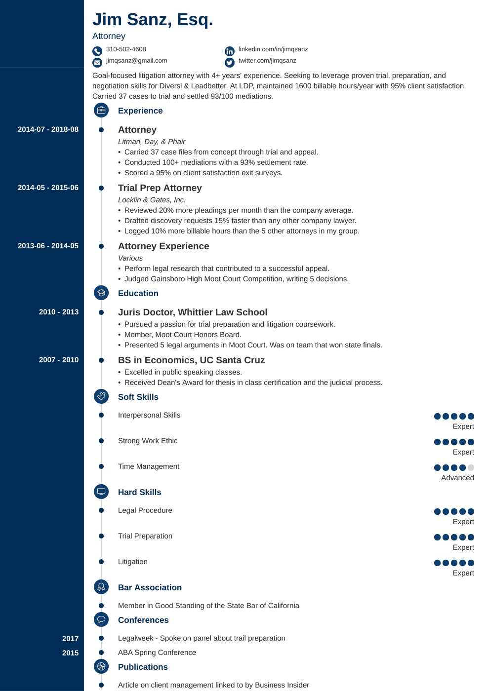 Attorney Resume Examples & Templates