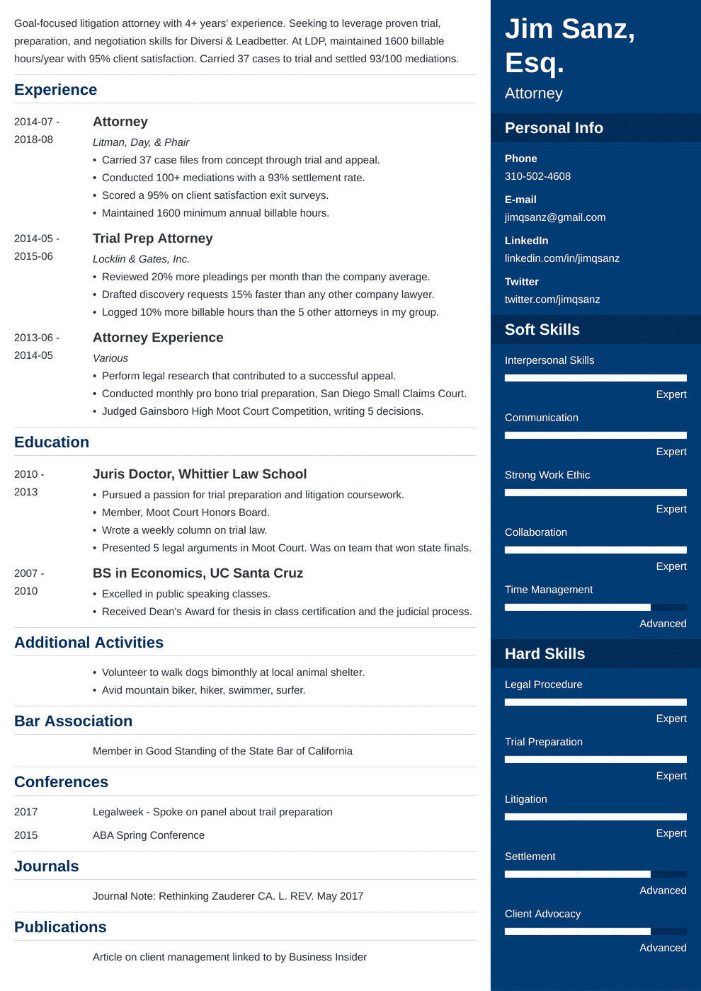 Attorney Resume Examples & Template for 2025