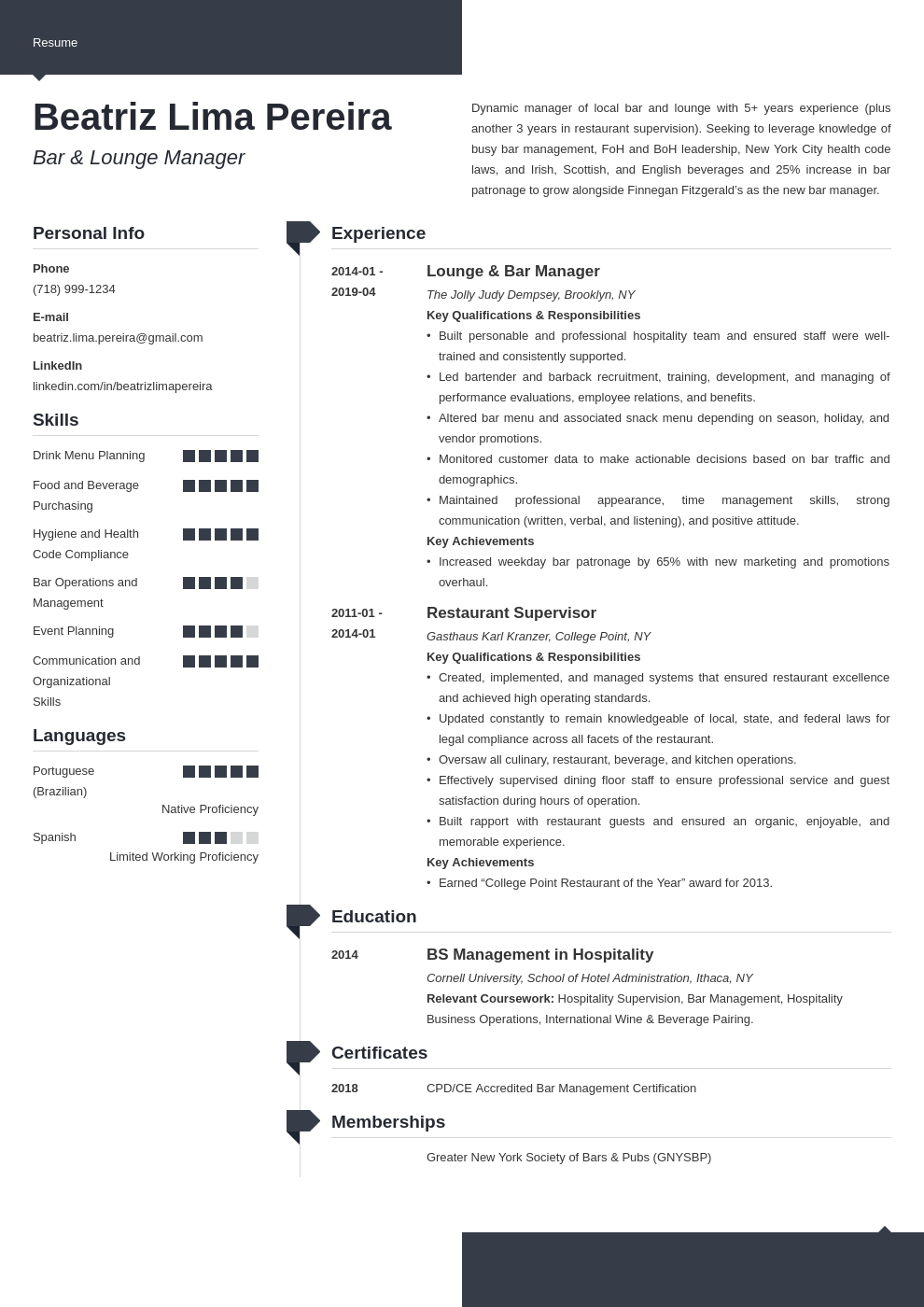 Bar Manager Resume Sample Complete Guide 20 Tips 