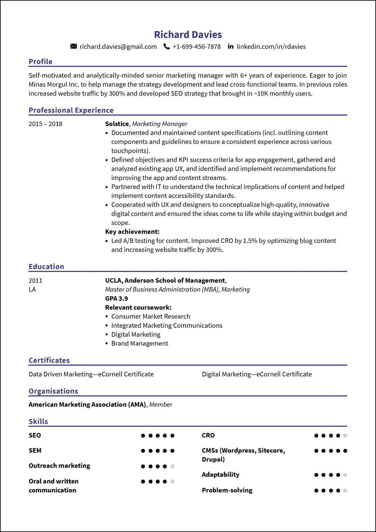 Free Resume Download And Builder Stageker