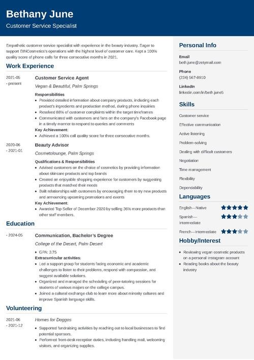 Job Resumes Skills