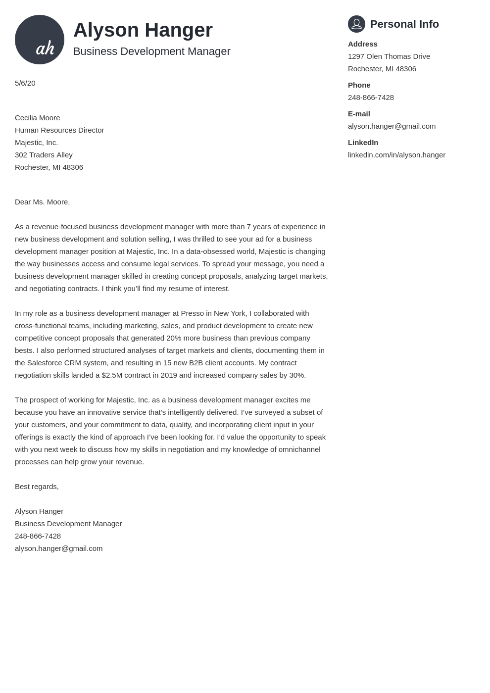 Fabulous Info About Business Development Manager Cover Letter Sample