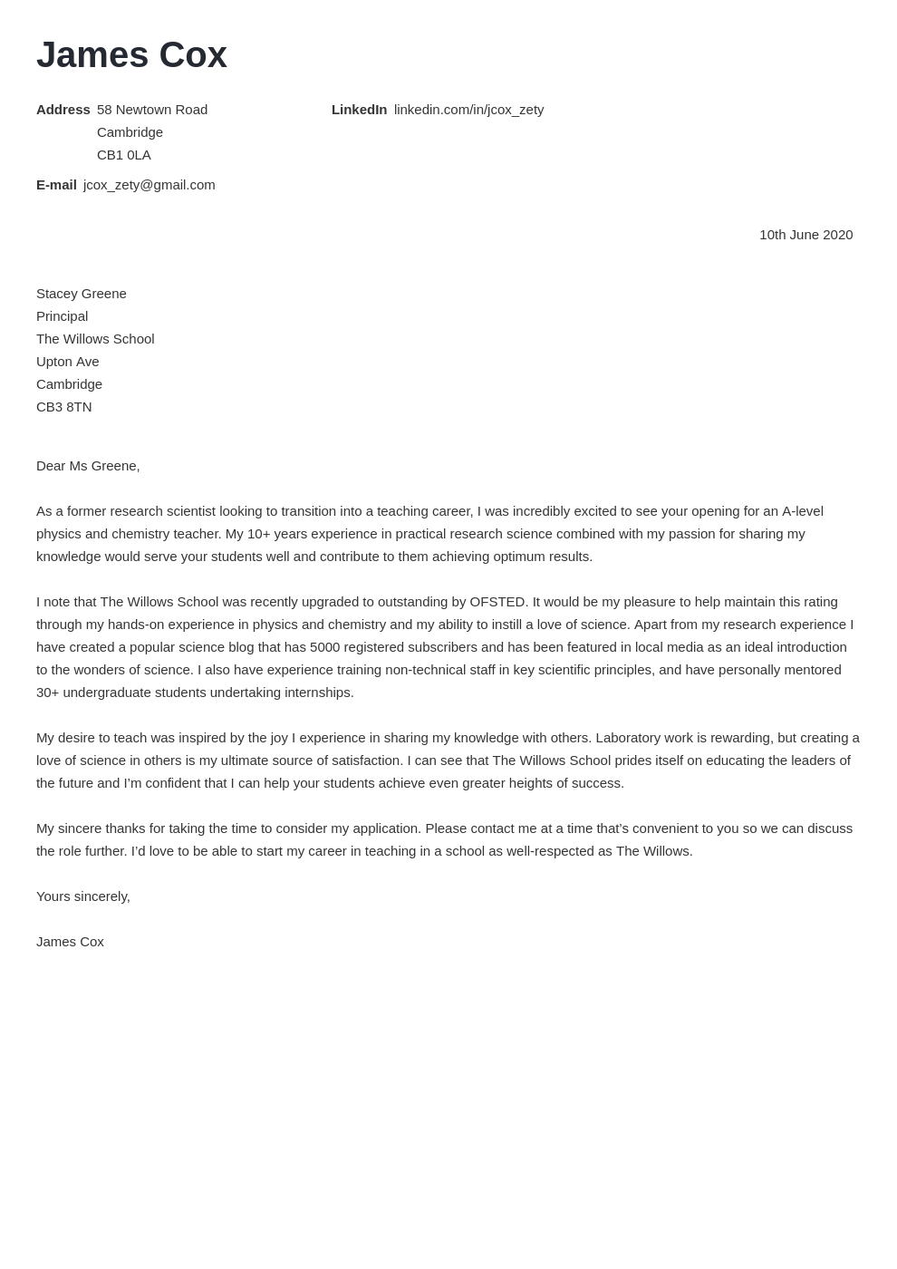 How To Write A Career Change CV Template Guide