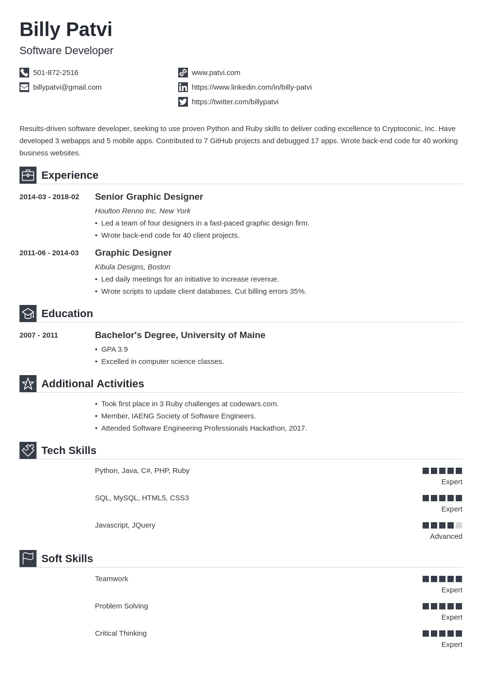 Professional Sample Resume Multiple Positions Same Company
