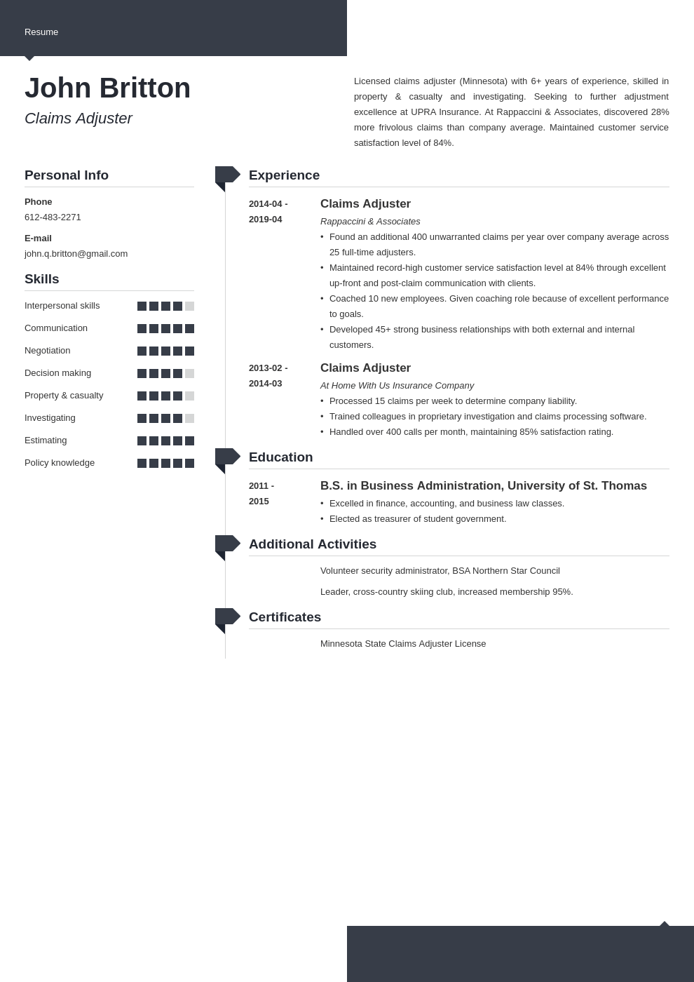Resume Templates For Insurance Claims Adjuster Printable Word Searches