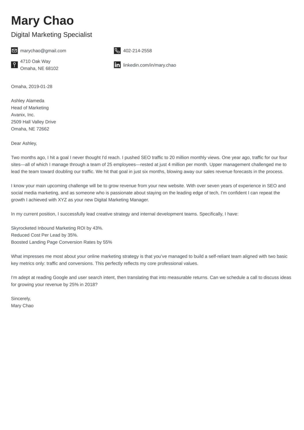 How To Format A Cover Letter Examples Templates 2025