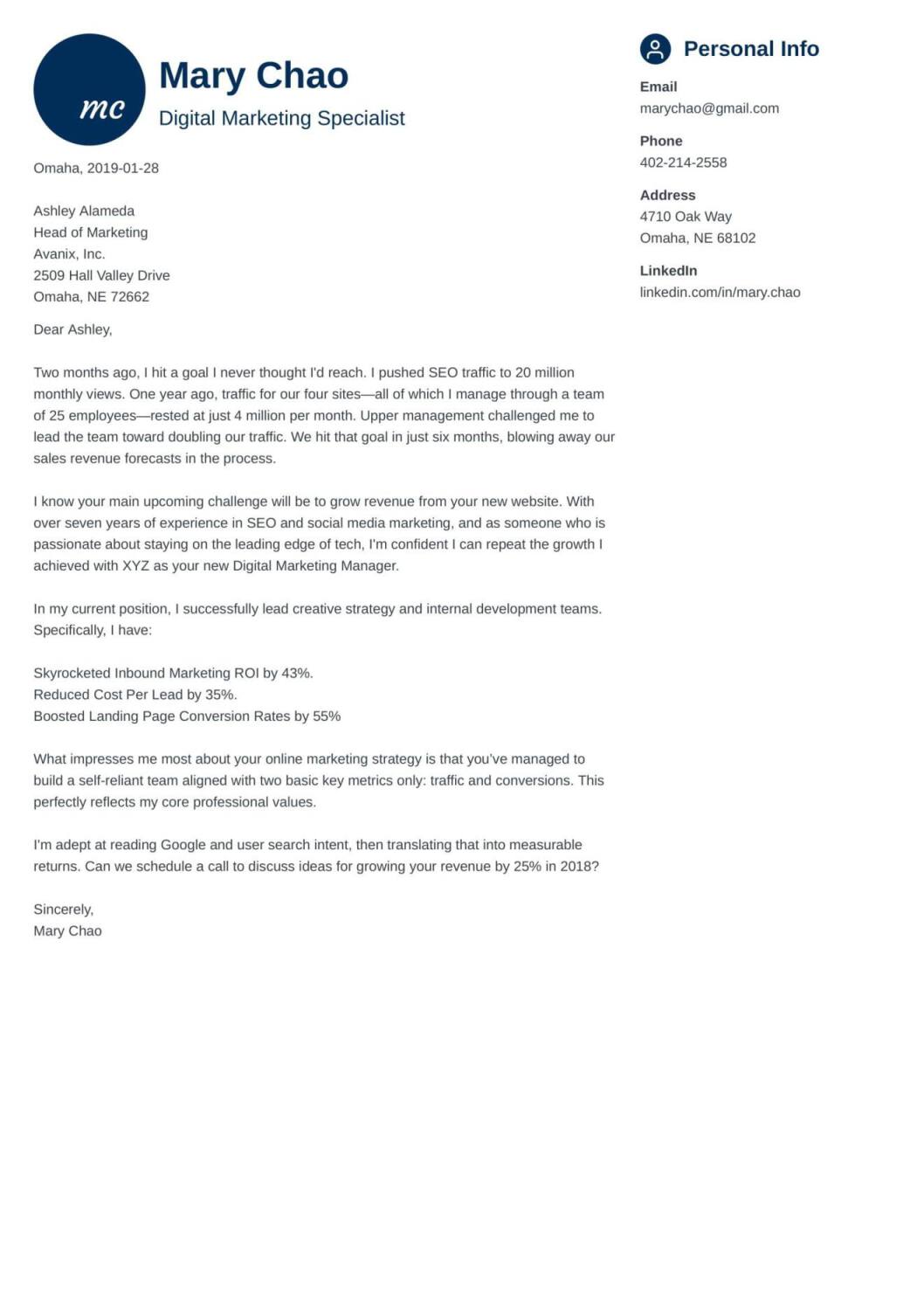 How To Format A Cover Letter Layout Examples For 2022 2022 