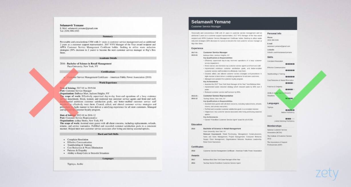 Customer Service Manager Resume Sample For 2023