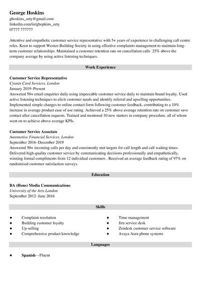 Examples Of Essential Customer Service Skills For Your CV