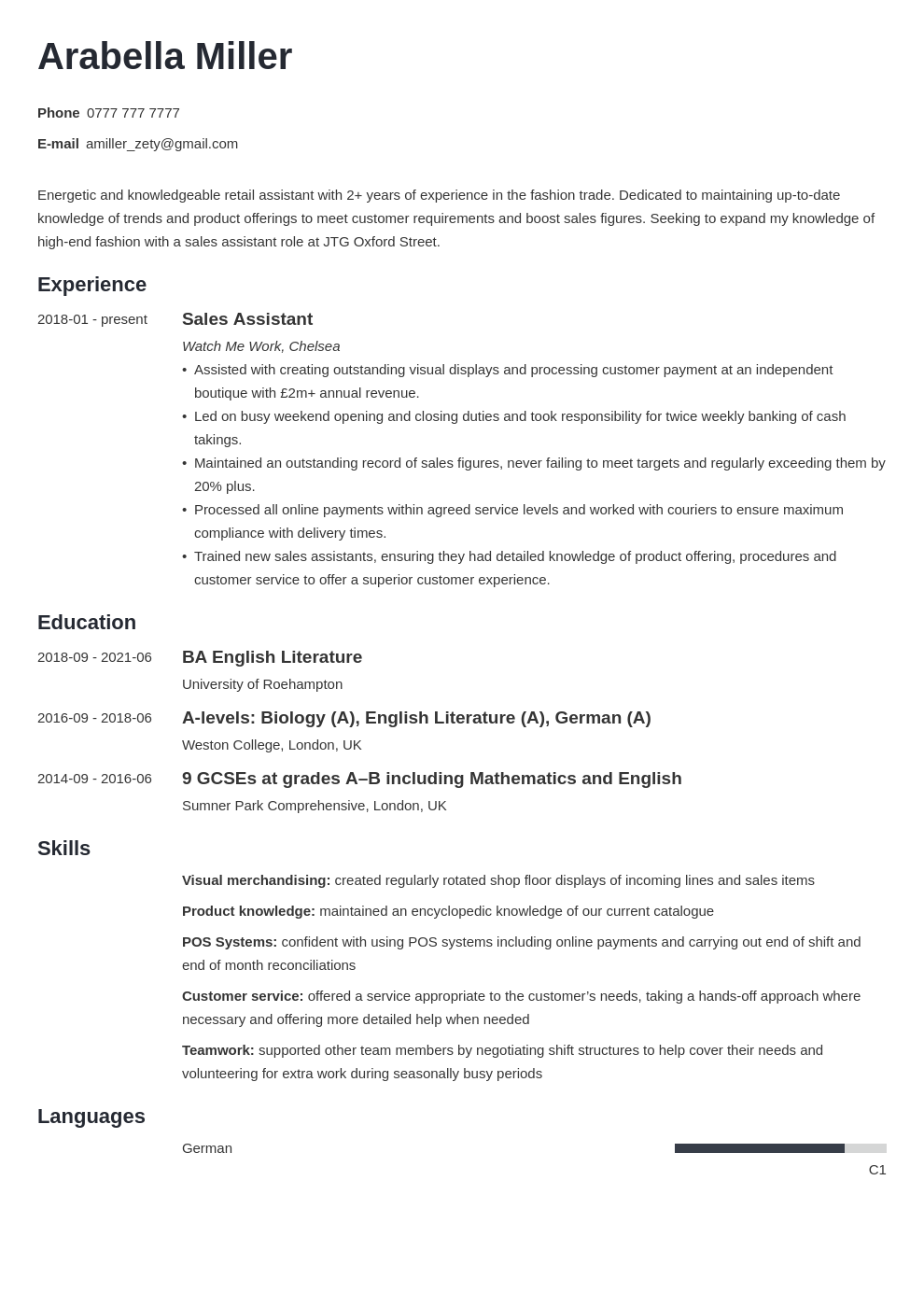 CV Education Section Examples How To Include It