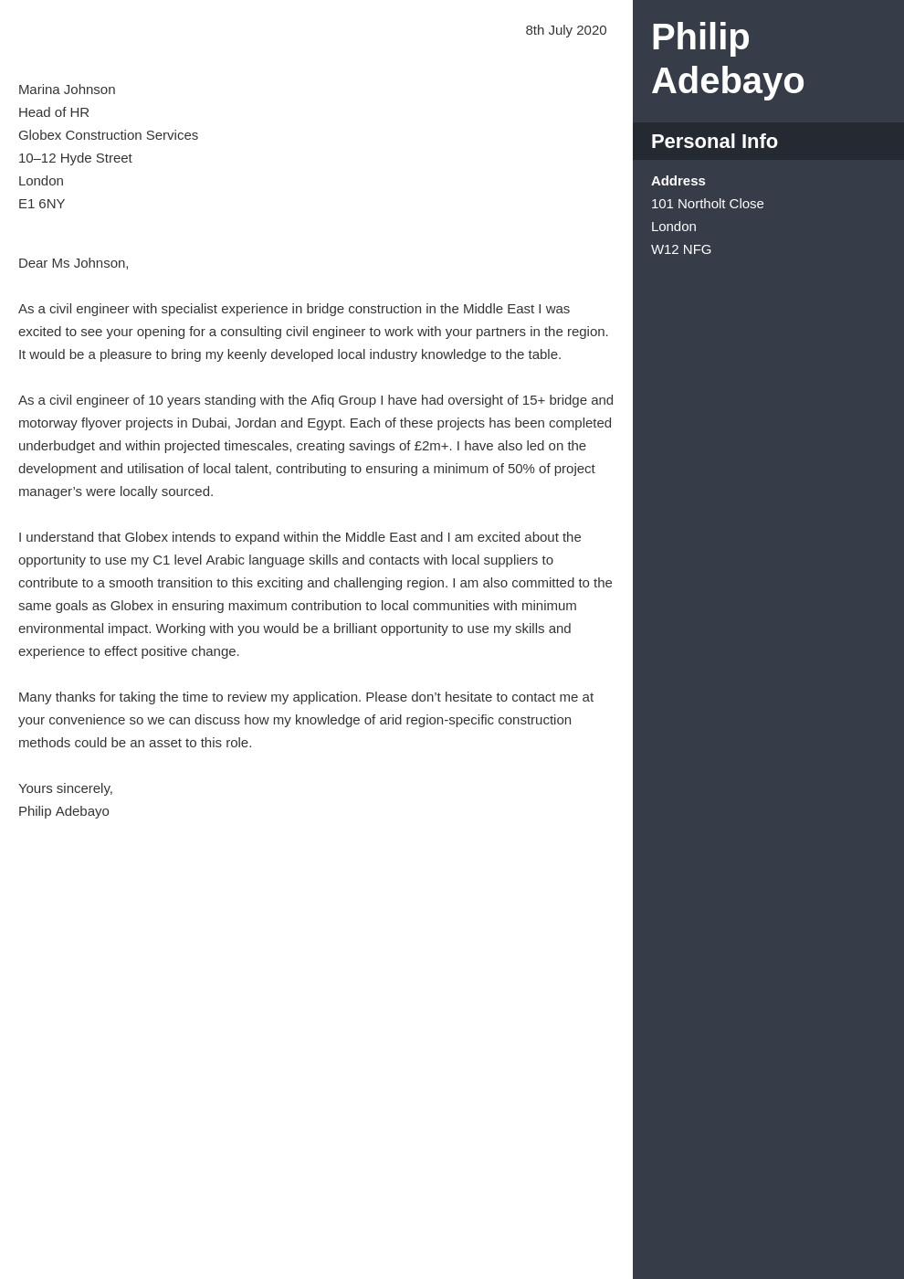 Engineering Cover Letter Examples Writing Guide