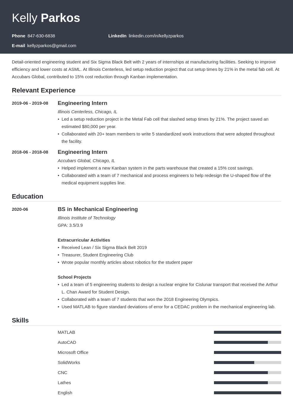  Engineering Student Resume Examples And Guide 10 Tips 