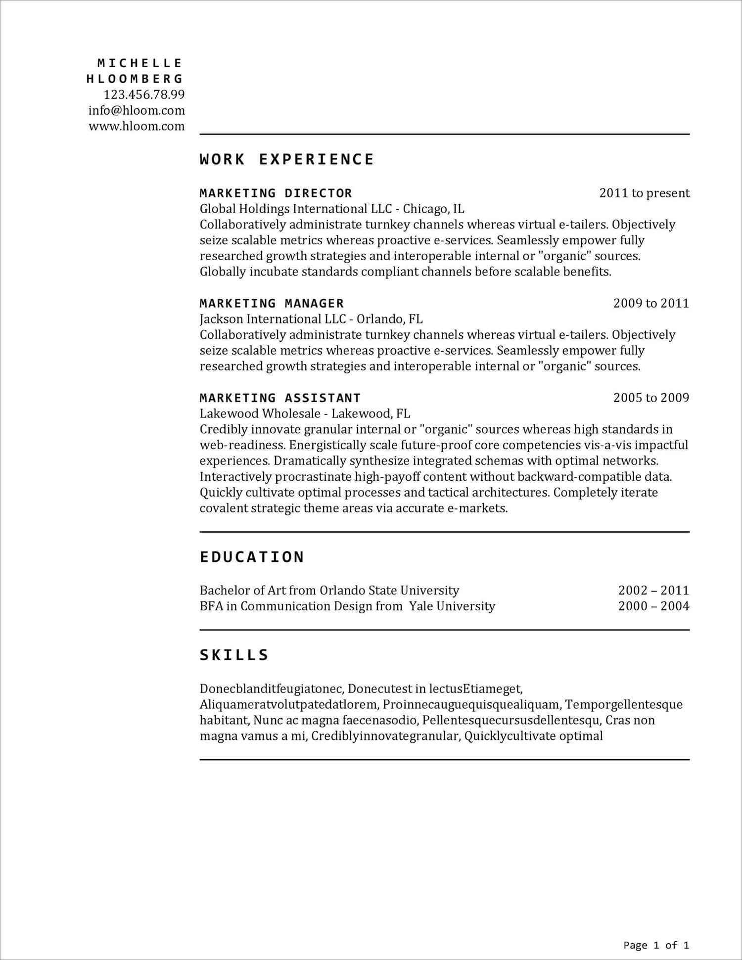 400 Free Resume Templates To Download In PDF Doc