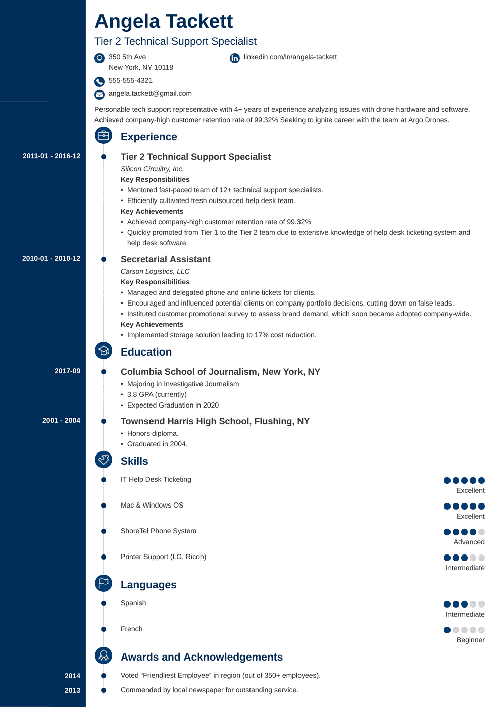 Help Desk Resume Sample Job Description Entry Level 