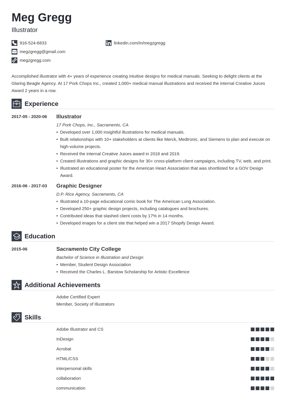 Illustrator Resume Examples And Guide 10 Tips 