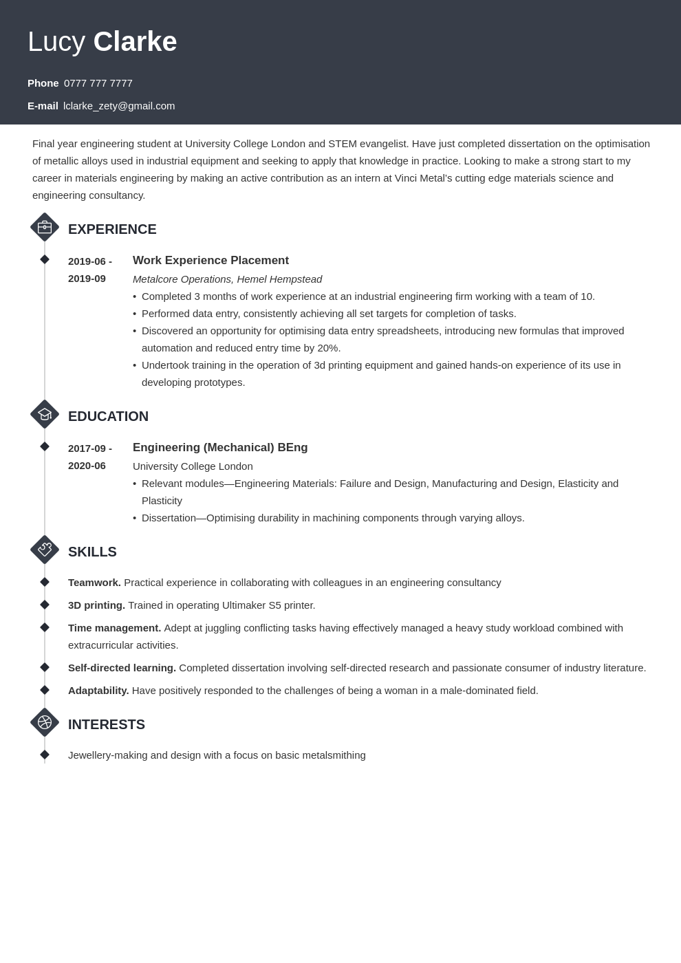 Internship CV Sample And How To Write 10 Templates Internship CV Sample And How To Write 10 Templates
