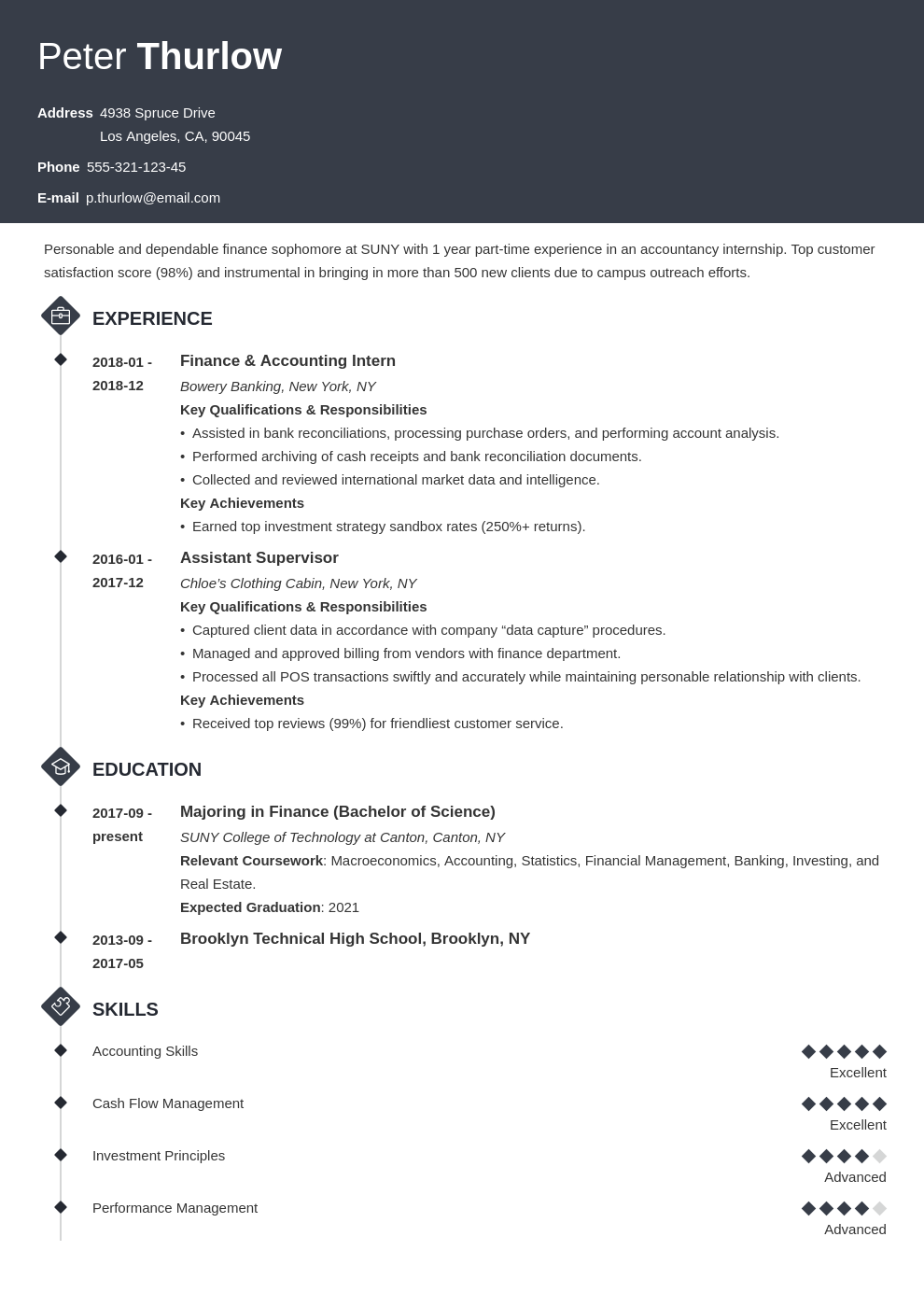 Resume For Internship Template Guide 20 Examples 