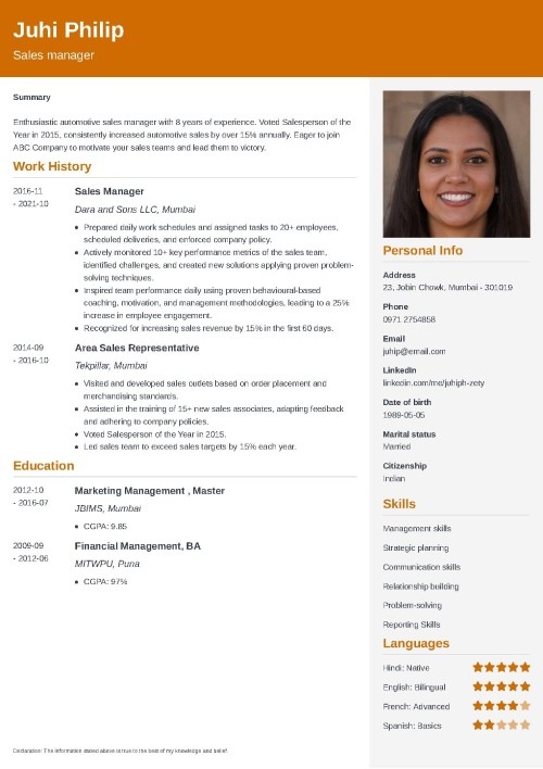 Best CV Format For A Job In India 2024 Guide Best CV Format For A Job In India 2024 Guide