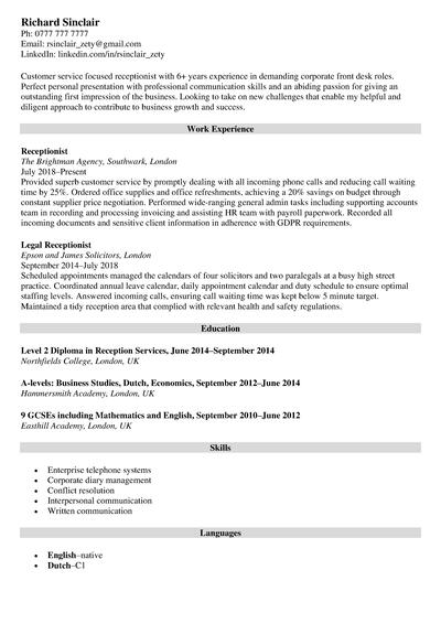 CV Language Skills with Proficiency Fluency Levels 2022 