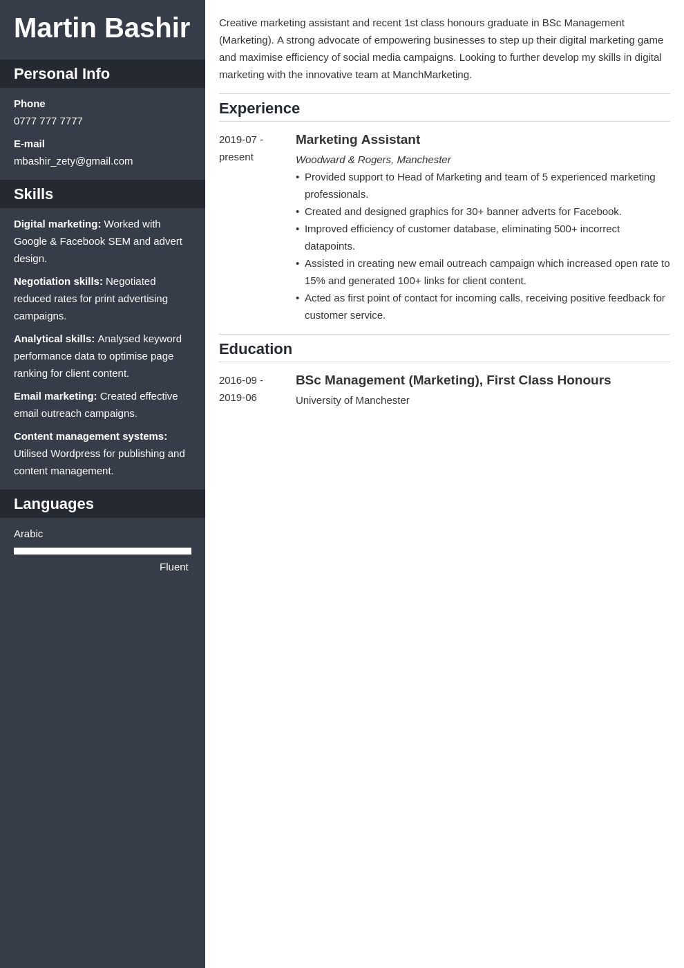Marketing CV: Examples & How to Write