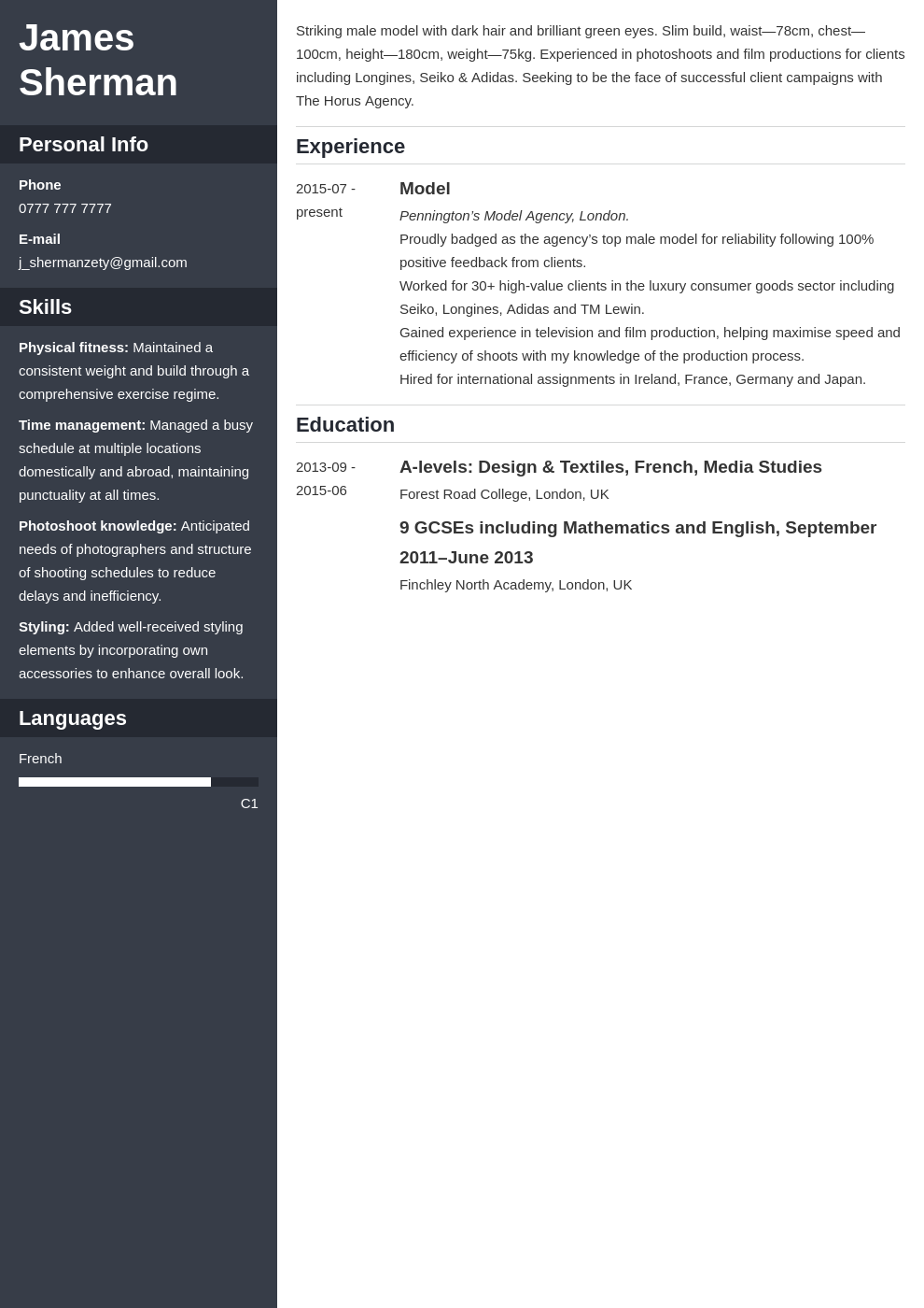 Model CV Template: Tips for Writing a Modelling CV