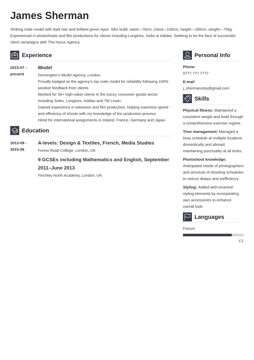 Model CV Template: Tips for Writing a Modelling CV