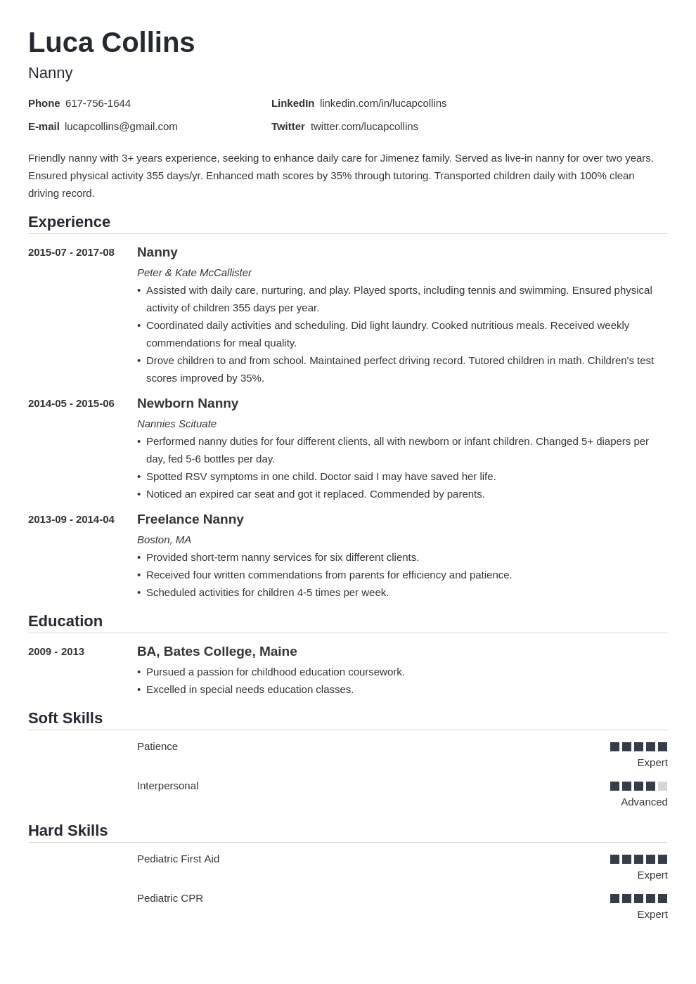 How To Write A Nanny Resume Nanny Skills For Resumes 