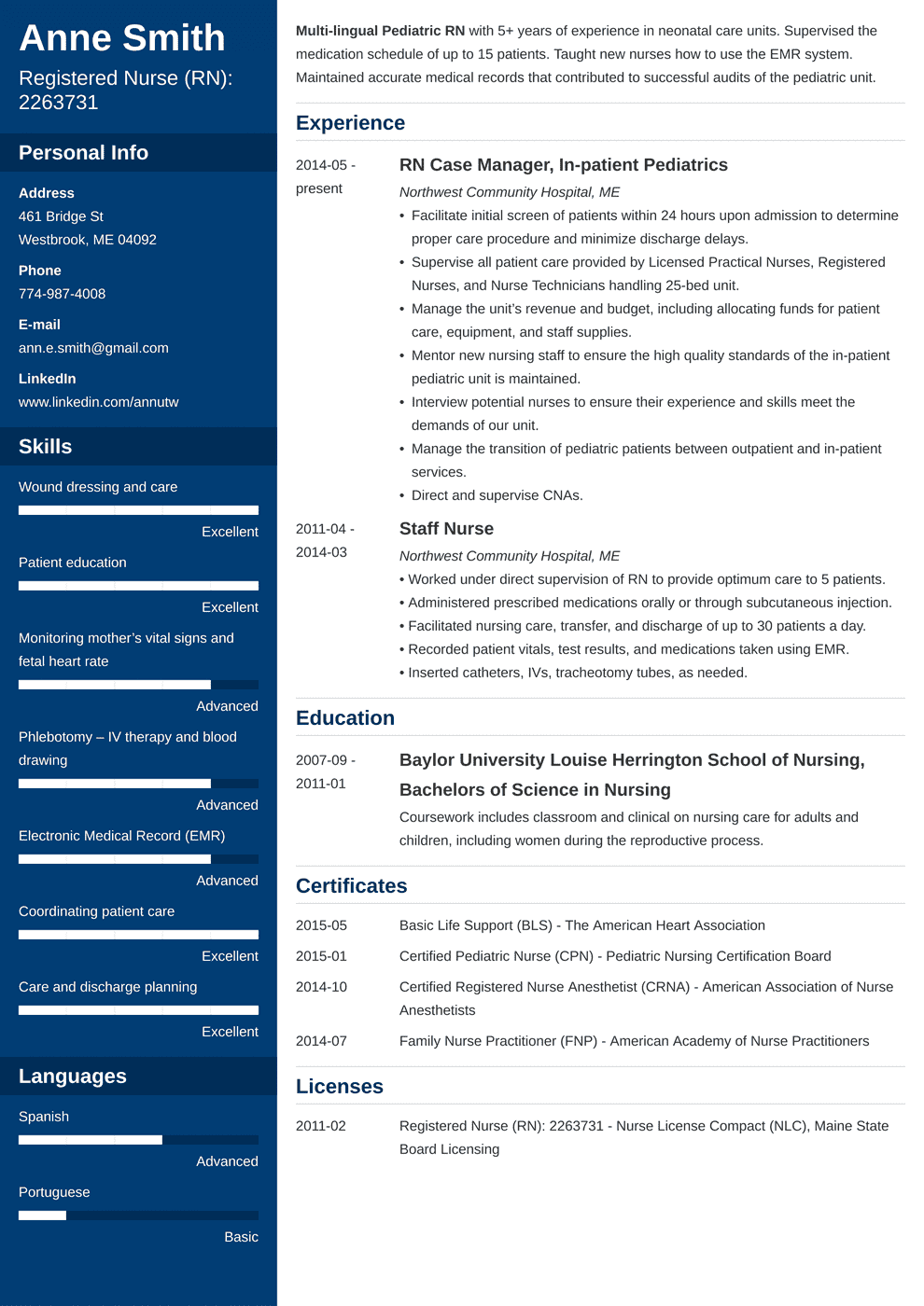 20+ Nursing Resume Examples 2020: Template, Skills & Guide