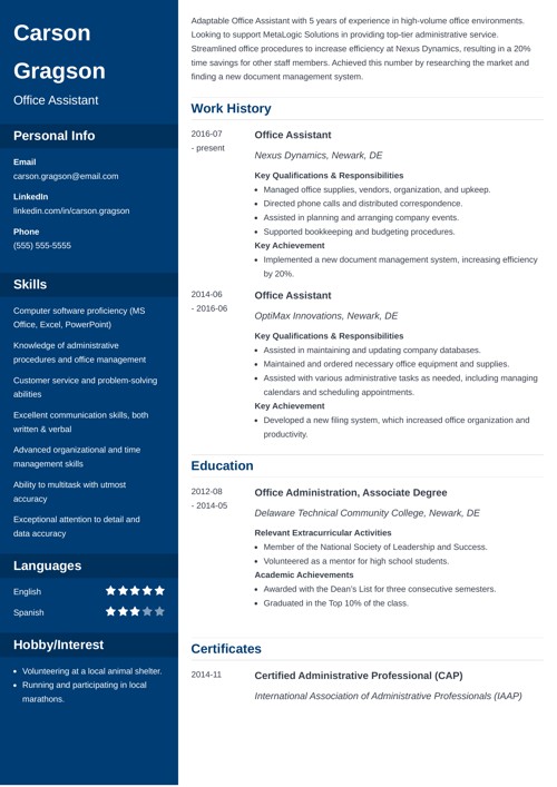 Office Assistant Resume Examples & Templates for 2025